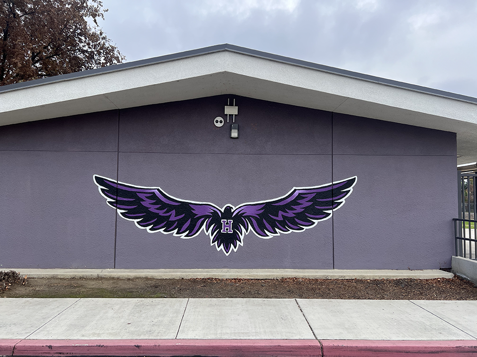 Harris Elementary School Hawk Wings Mural - Willis & Williams Design ...